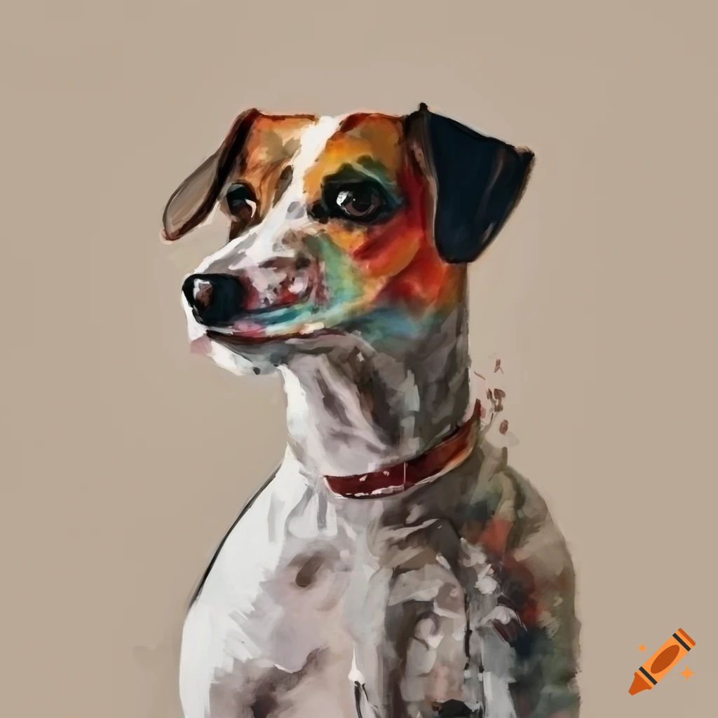 Jack russell terrier painting by eva ventrue and simon birch with ...
