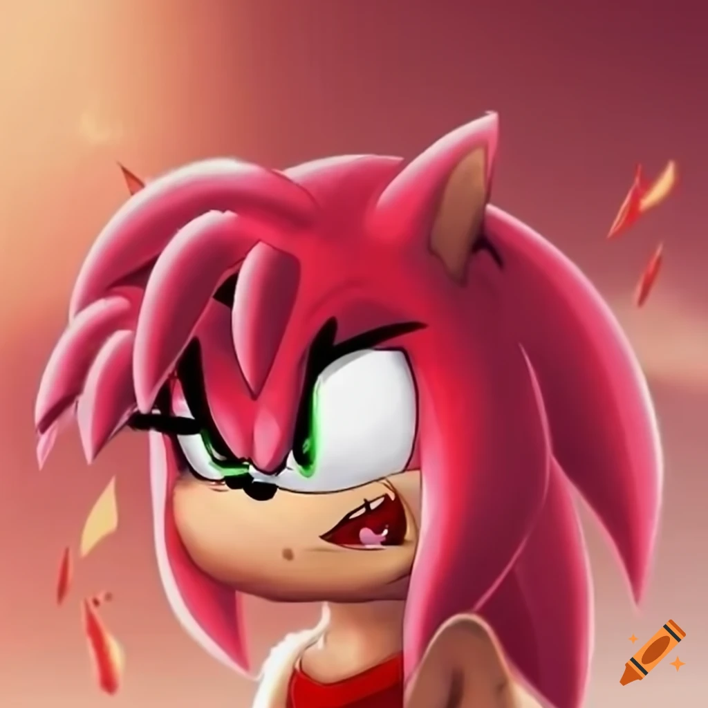 Angry amy rose character on Craiyon