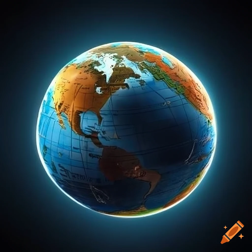 Globe of the world with 'hustle and motivate' inscribed on Craiyon