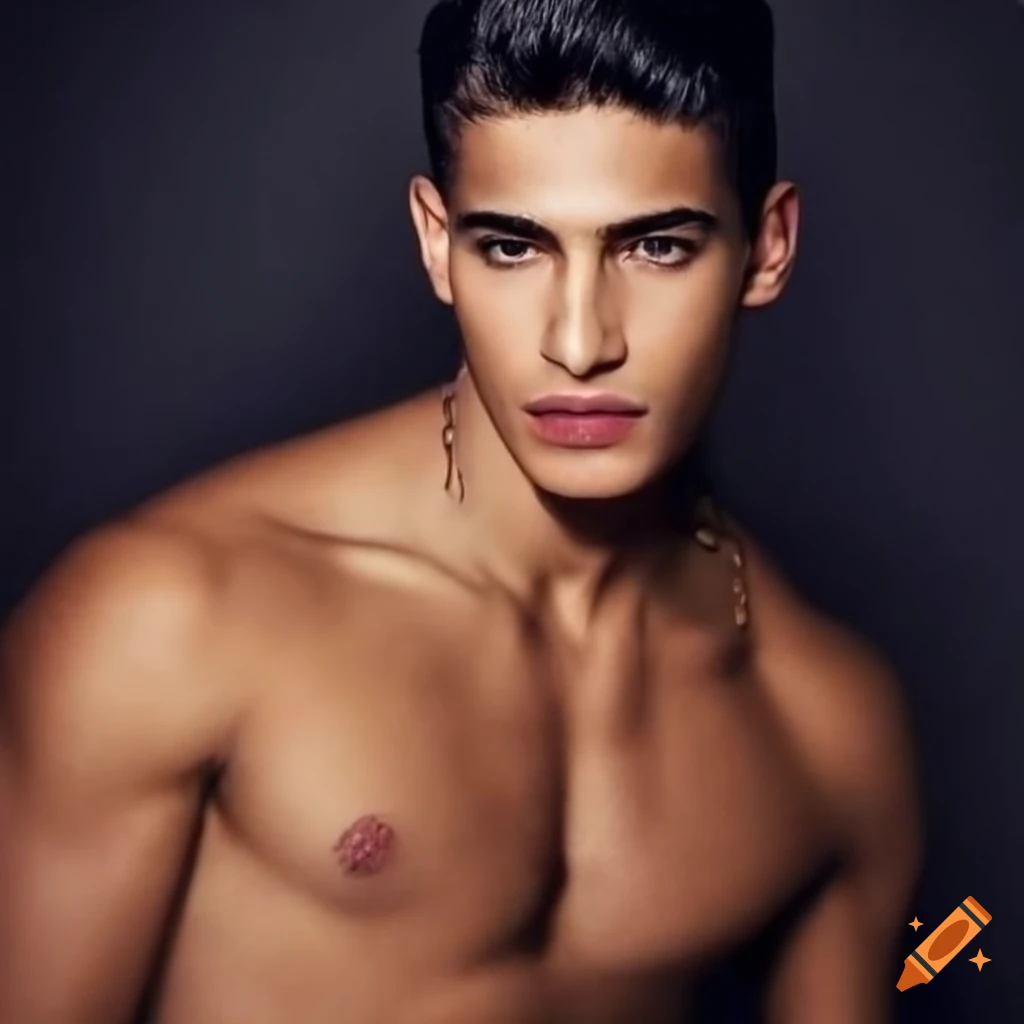 Male supermodel with diverse heritage and striking features on Craiyon