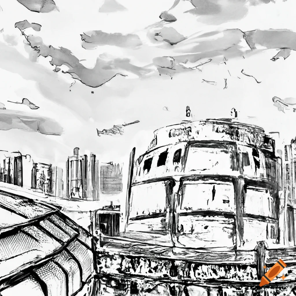 Fighting arena in a dystopian city on Craiyon