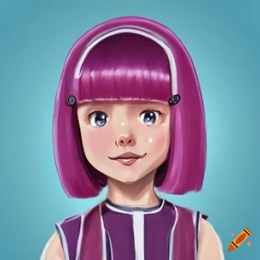 Anime child cosplaying as Stephanie from LazyTown on Craiyon