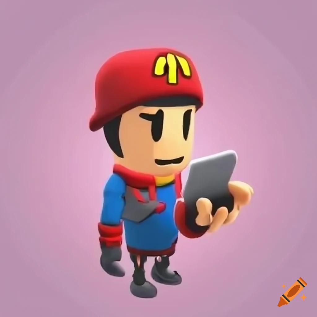 Stumble Guys character holding a sign with 'gamer' written on it on Craiyon