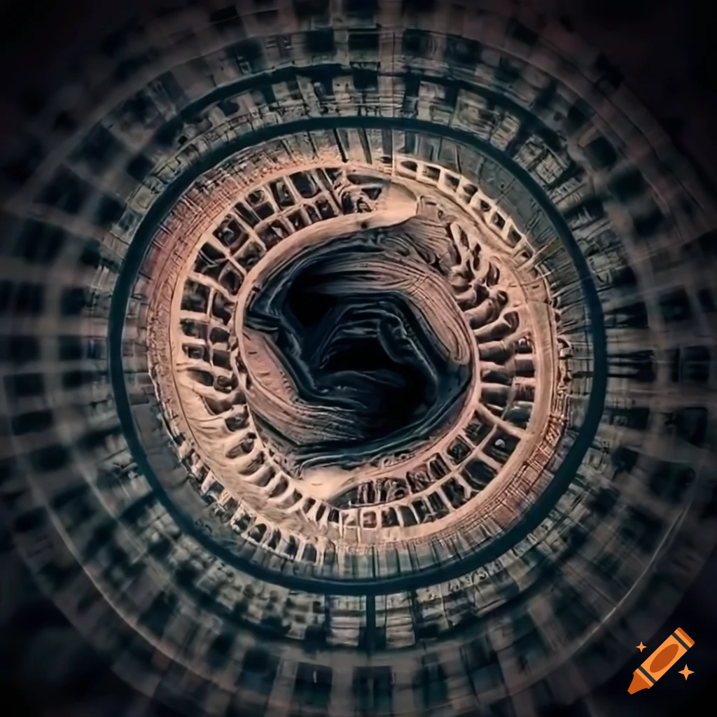 Steel sculptural mc escher labyrinth in 4k resolution on Craiyon