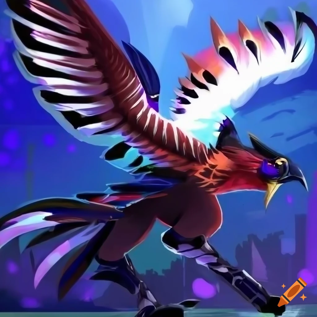 Fantastical futuristic hawk secretarybird kori bustard confuciusornis ...