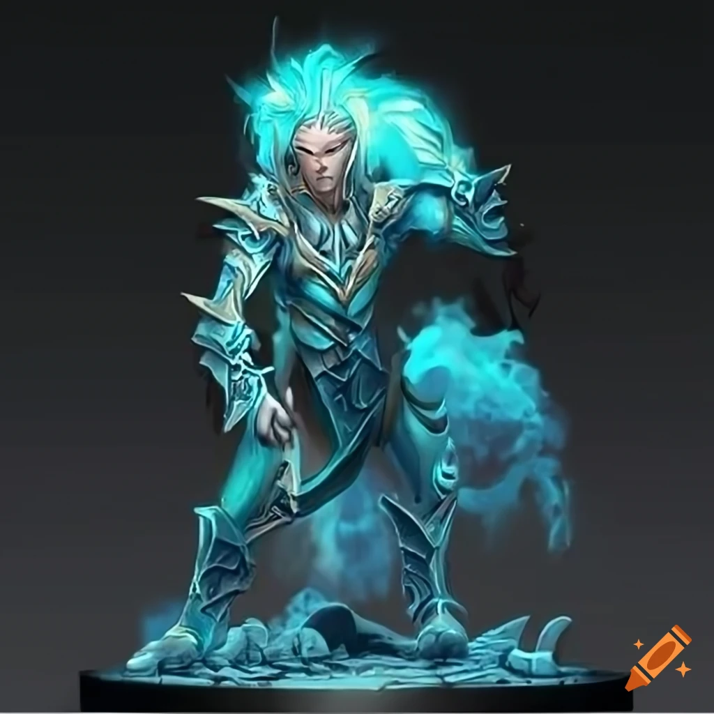 High elf male with elemental powers on Craiyon