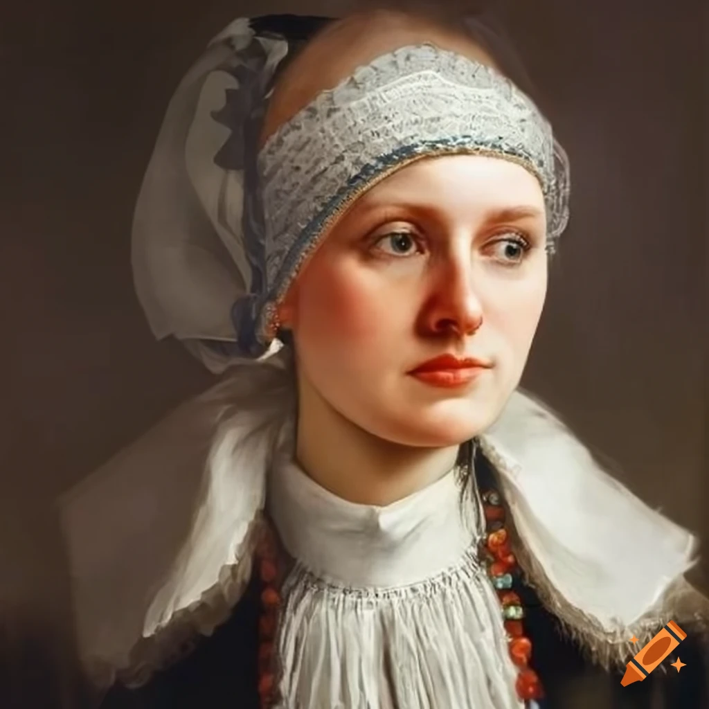 Portrait Of A Young Swedish Woman In Traditional Malmö Clothing On Craiyon