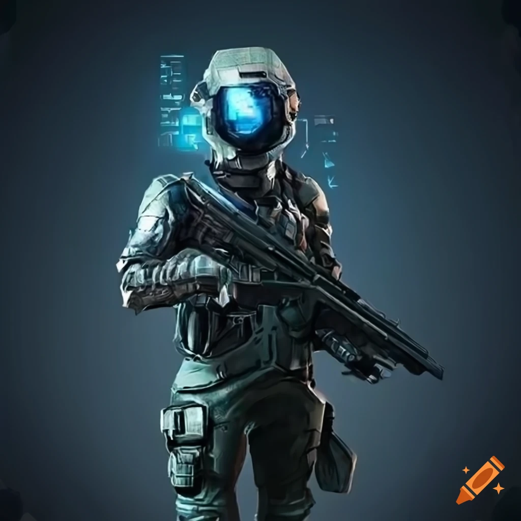 Futuristic cyberpunk soldier on Craiyon