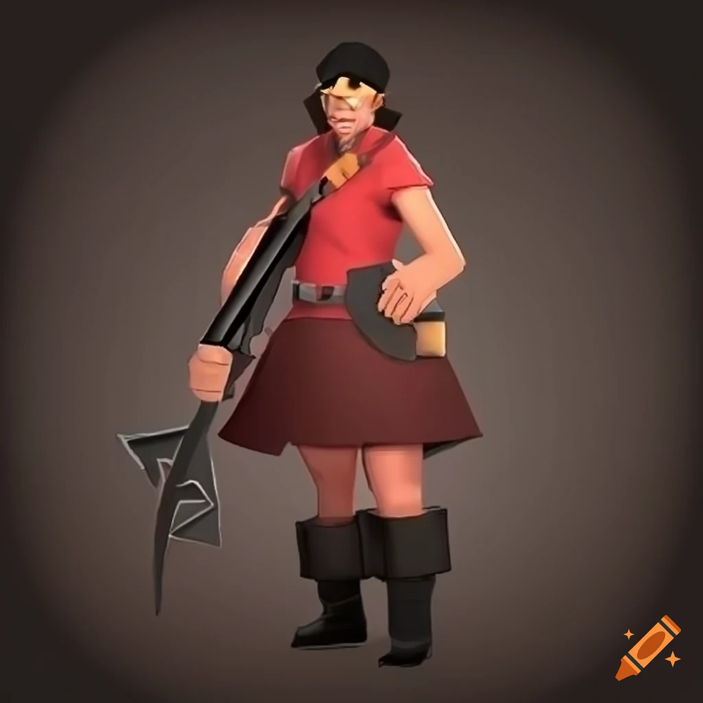 Tf2 female character holding a scythe on Craiyon