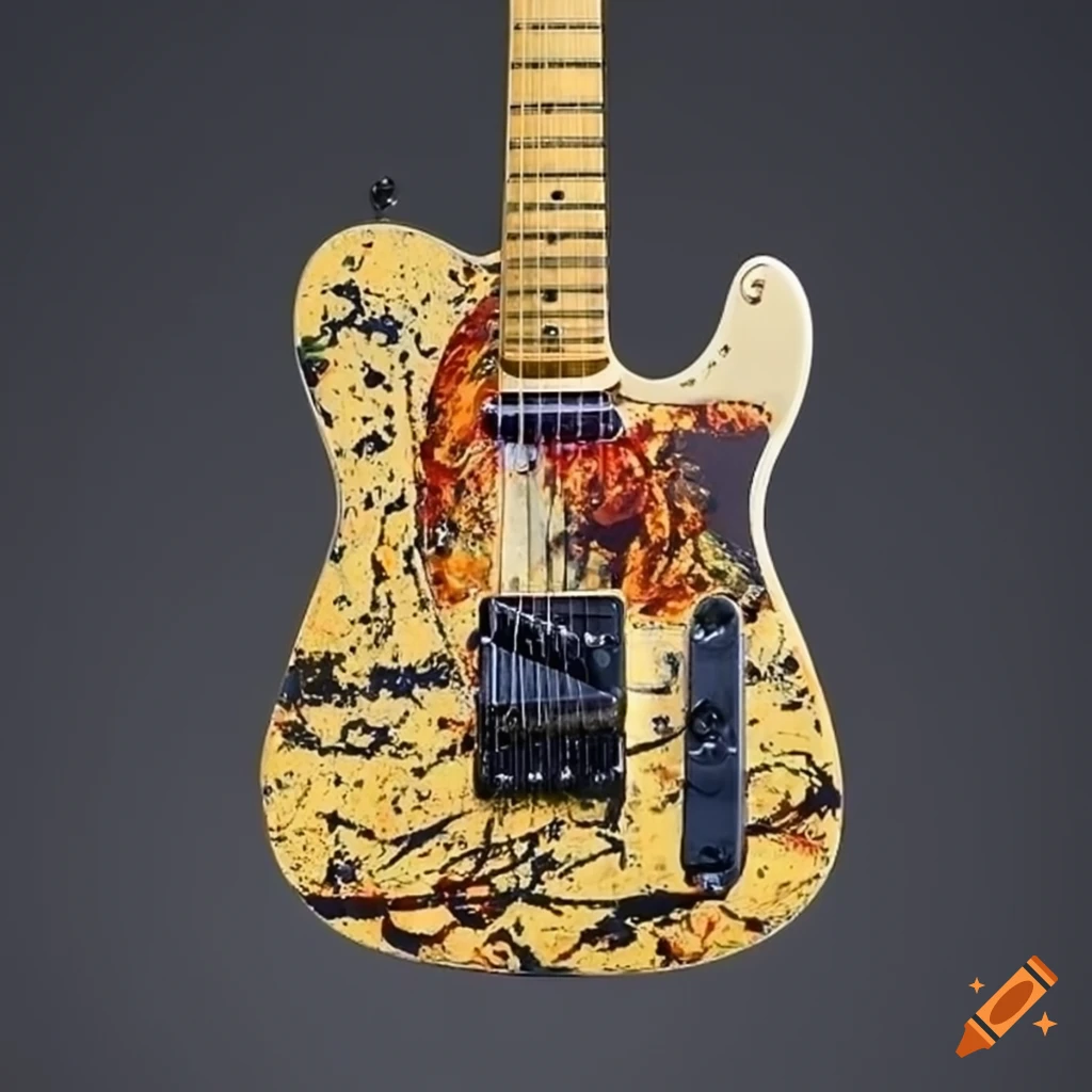 Jackson Pollock Edition Fender Telecaster on Craiyon