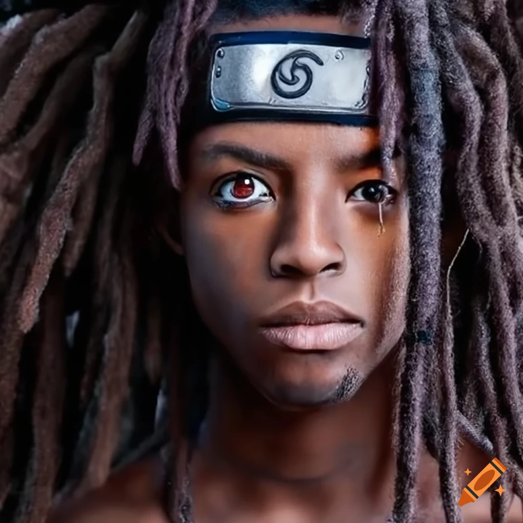 Naruto-inspired character with dreadlocks, sharingan eyes, and hidden ...
