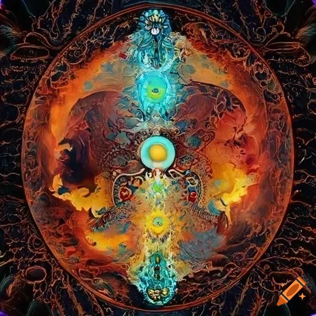 Artwork symbolizing balance and harmony of karma on Craiyon