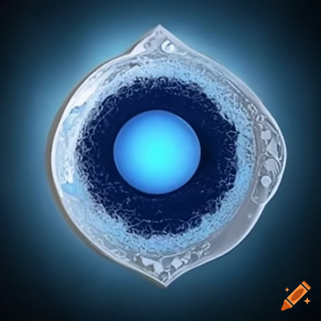 Protection spell casting in various shades of blue and white with a ...