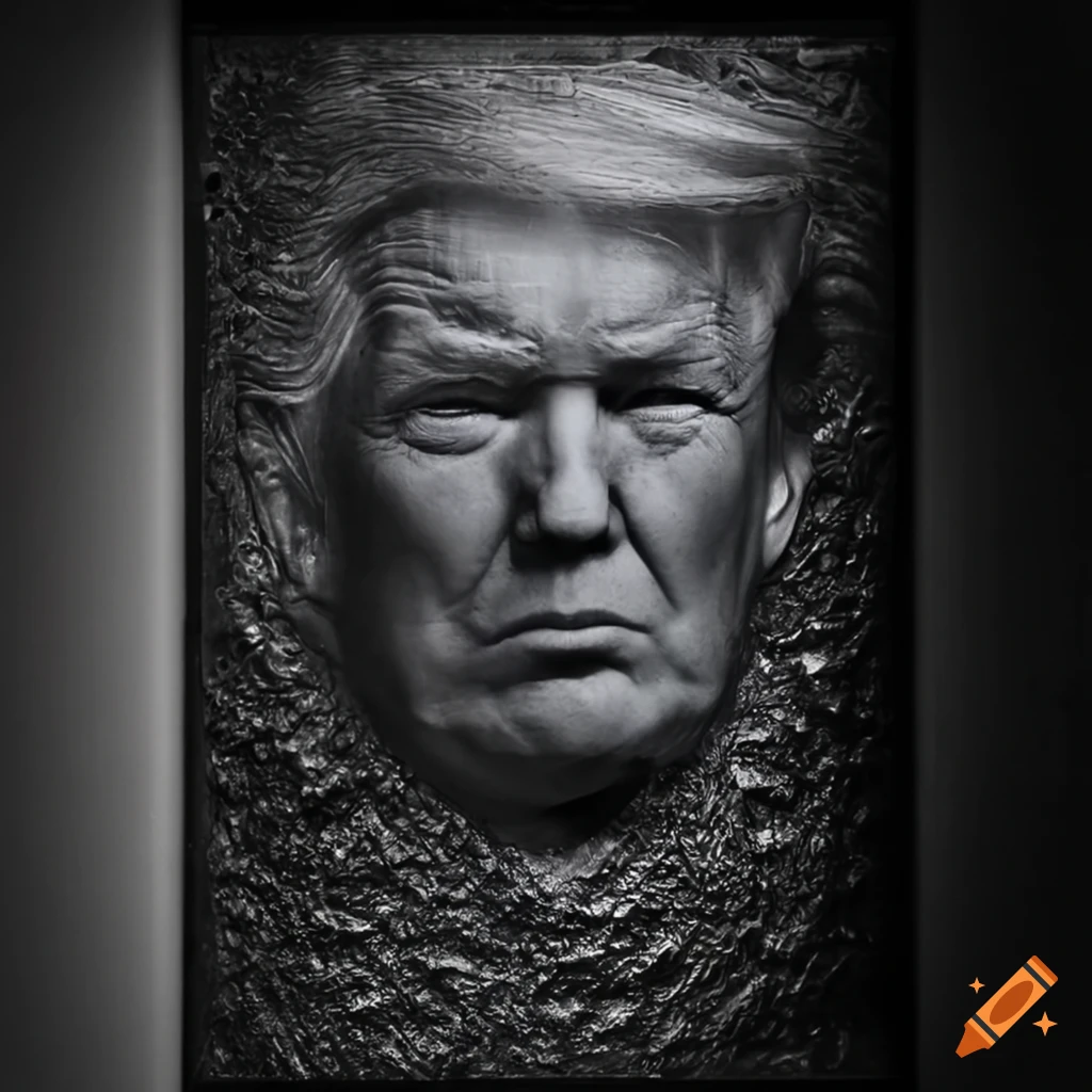 Donald trump frozen in carbonite on Craiyon