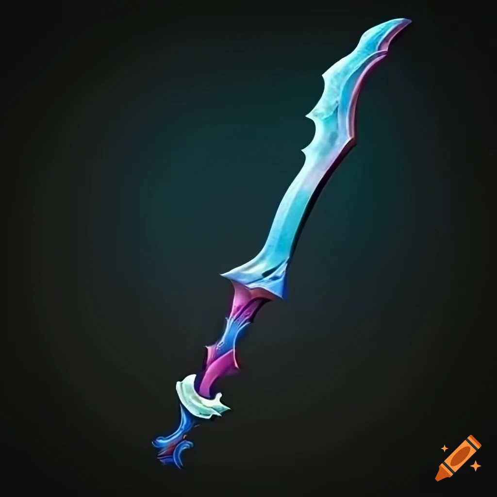 Magical curved wave sword on Craiyon