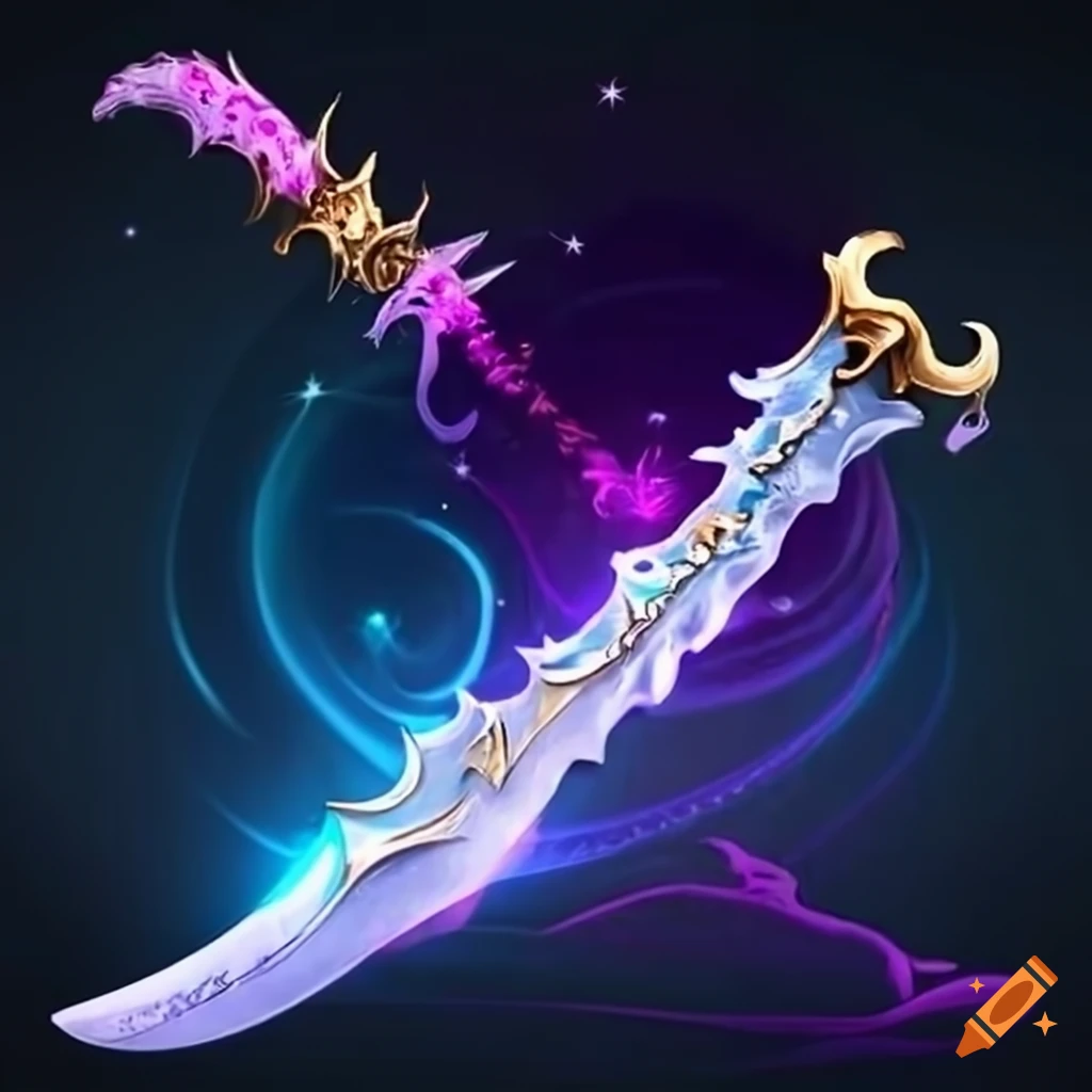 Fantasy magical wave sword on Craiyon