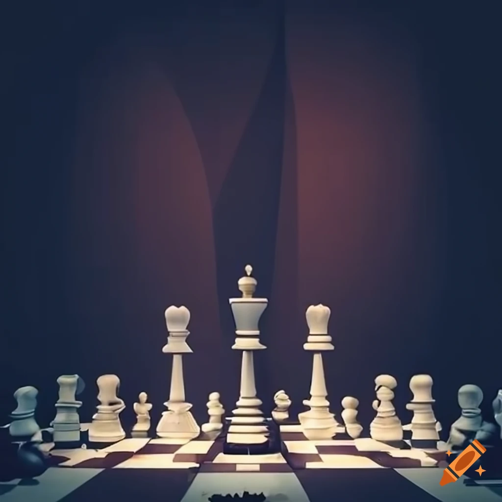 Genius knight move in a chess game on Craiyon