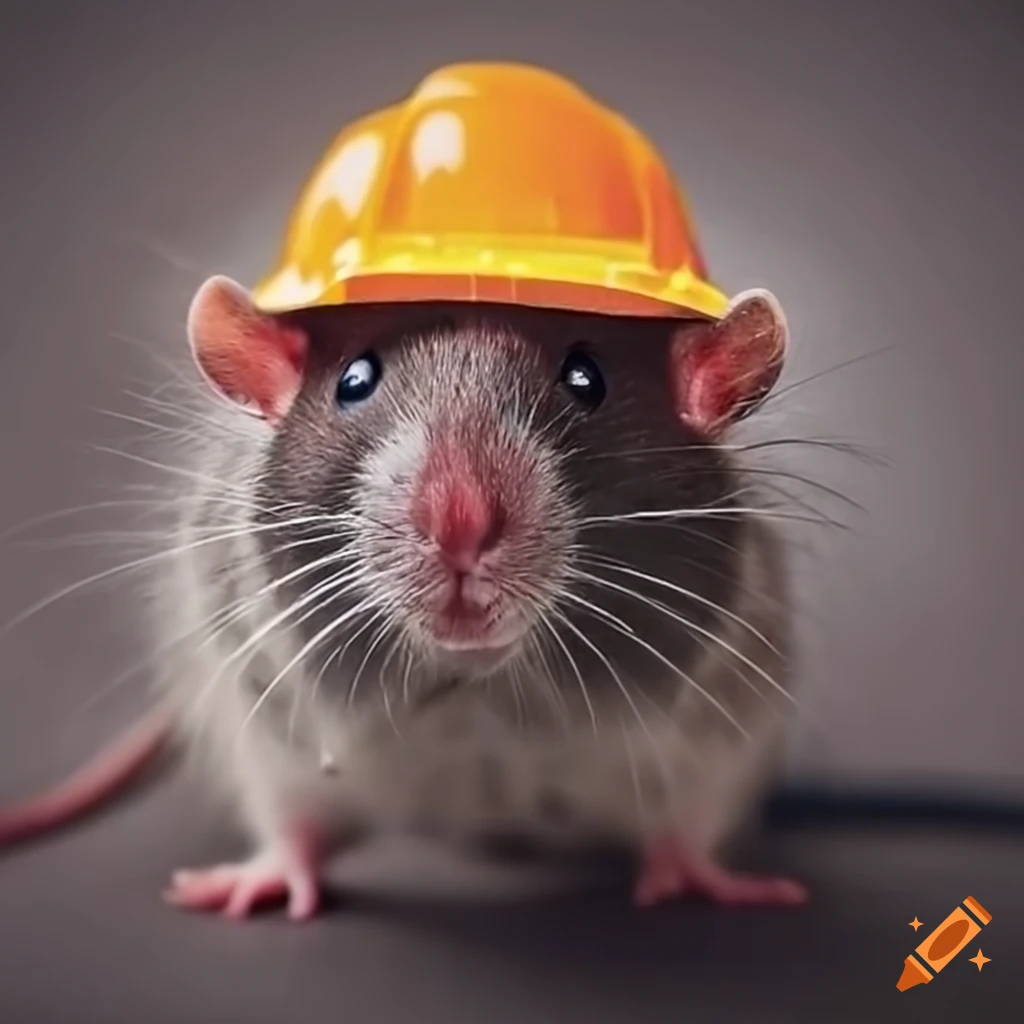 Friendly rat with a hard hat on Craiyon