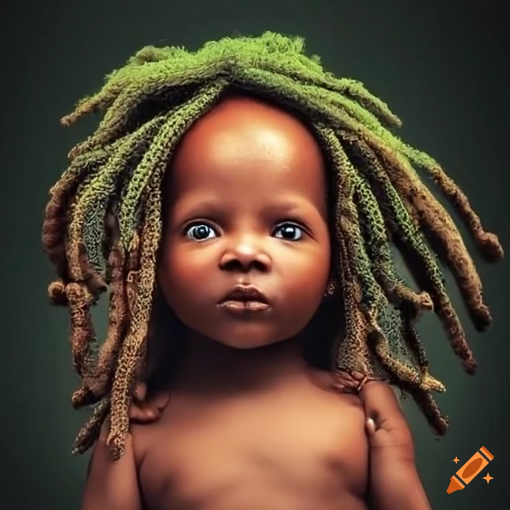 Baby with rasta hairstyle on Craiyon