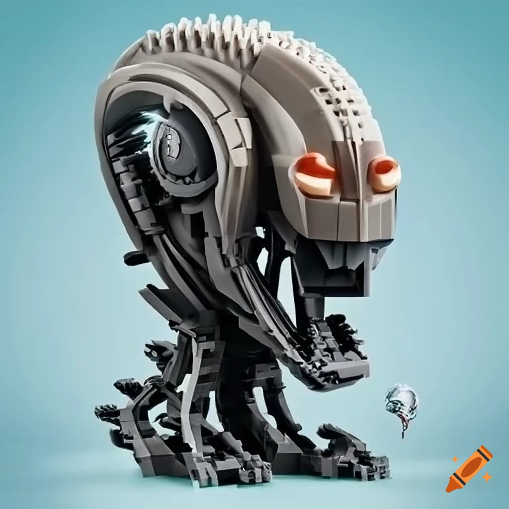 Giger alien lego set on Craiyon