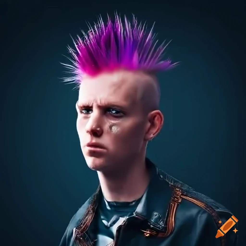 Professional image of a punk enthusiast who loves crypto on Craiyon