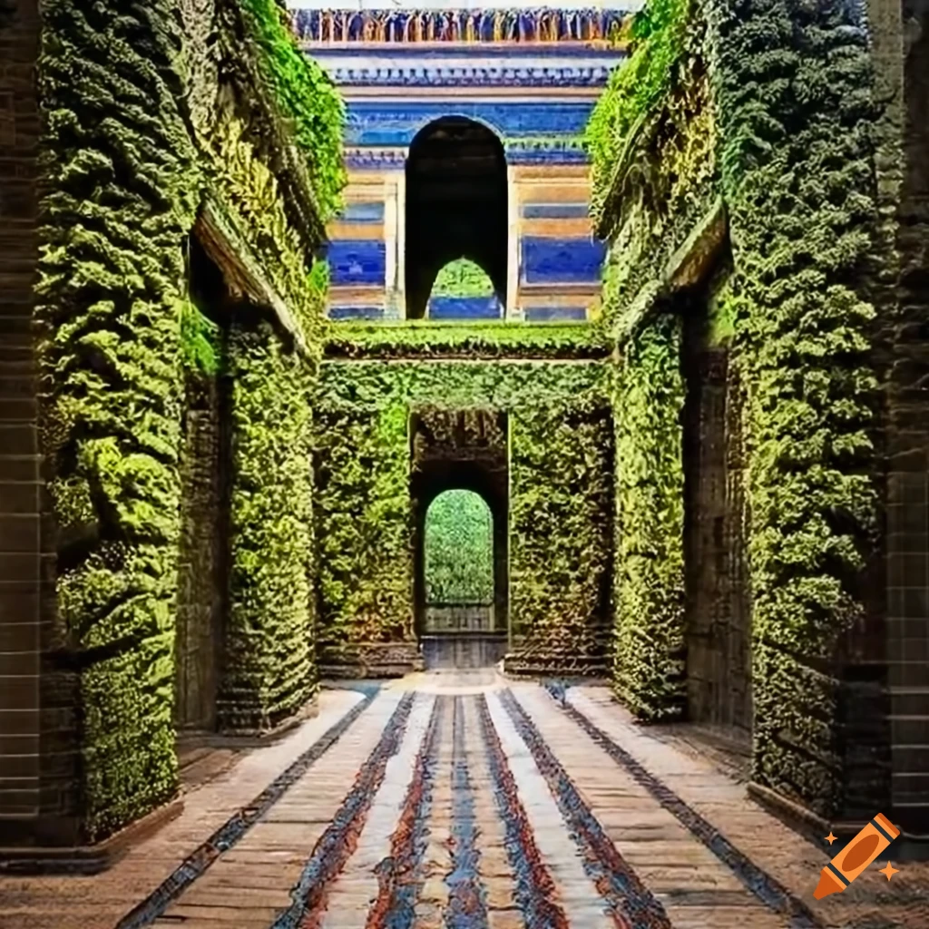 Hanging gardens of babylon on Craiyon
