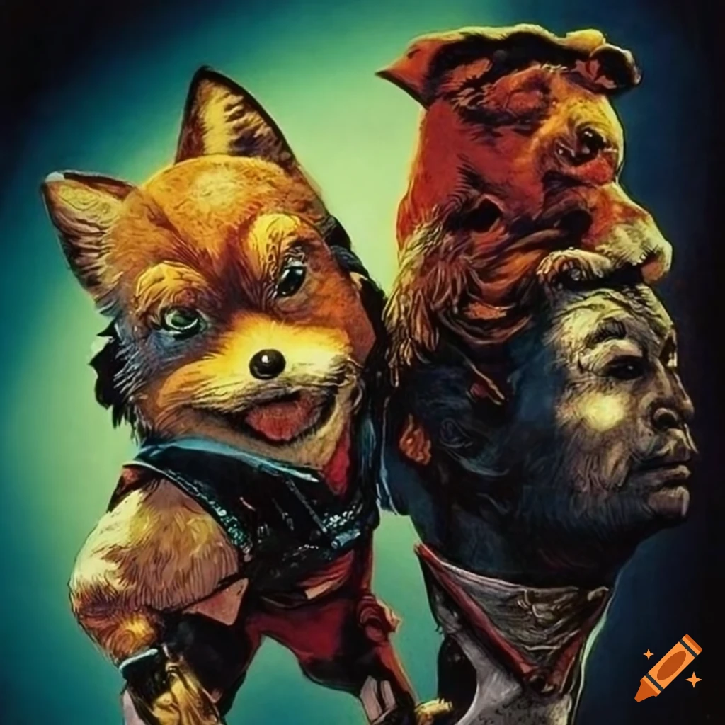 Vintage Star Fox poster with intricate details on Craiyon