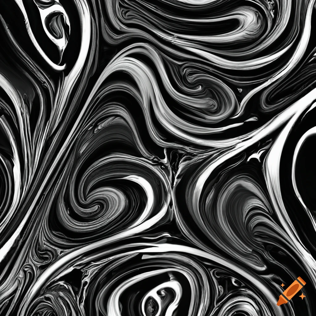 Seamless black and white swirl texture in 8k resolution on Craiyon