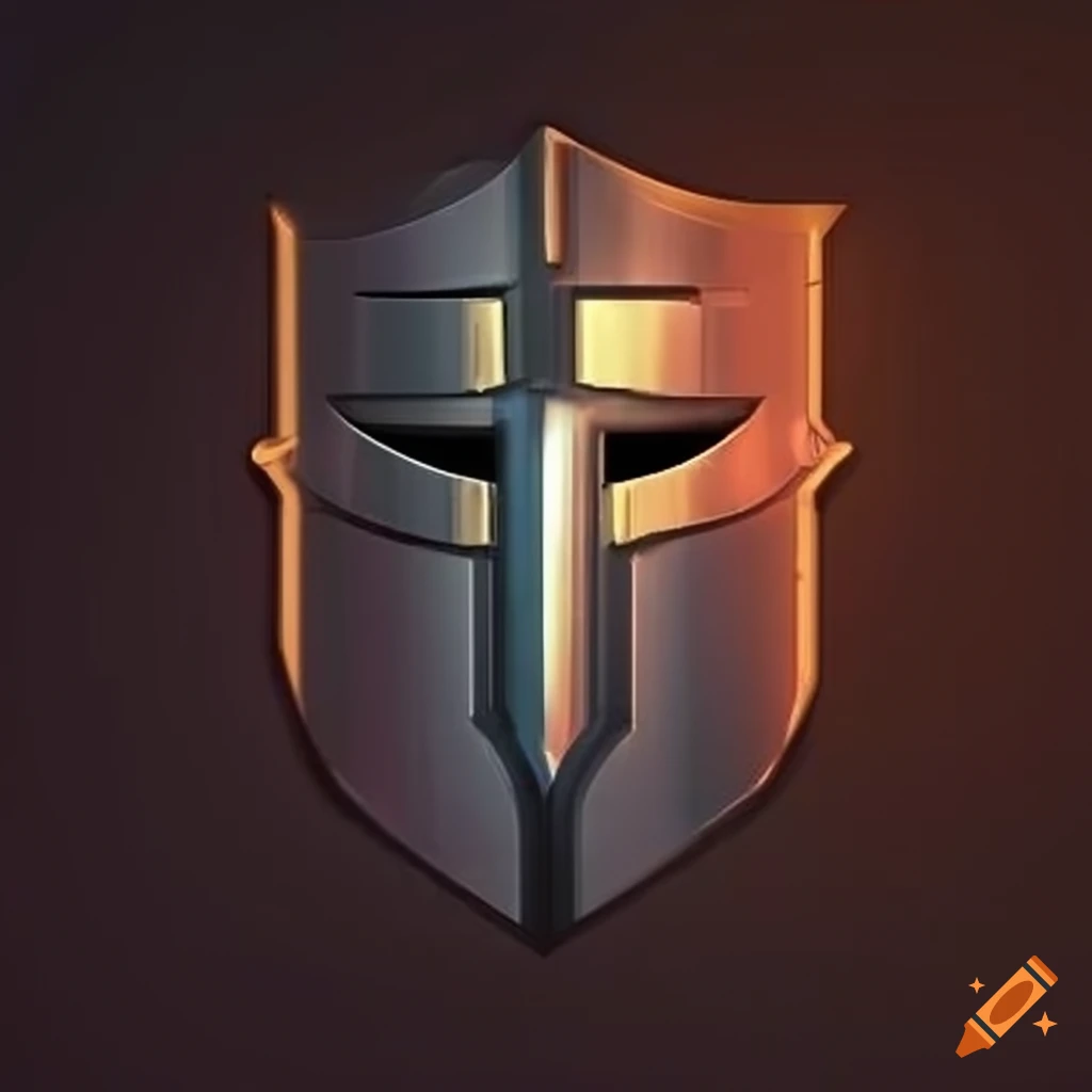 Logo of a futuristic crusader with sci-fi features on Craiyon