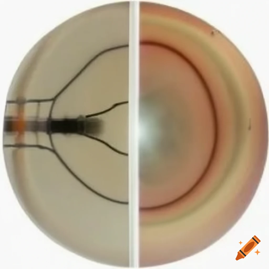 Human ocular anatomy structure in a medical illustration on Craiyon