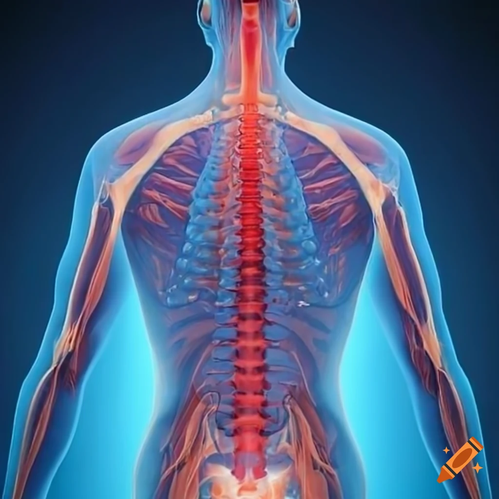 Clear spine anatomy on Craiyon