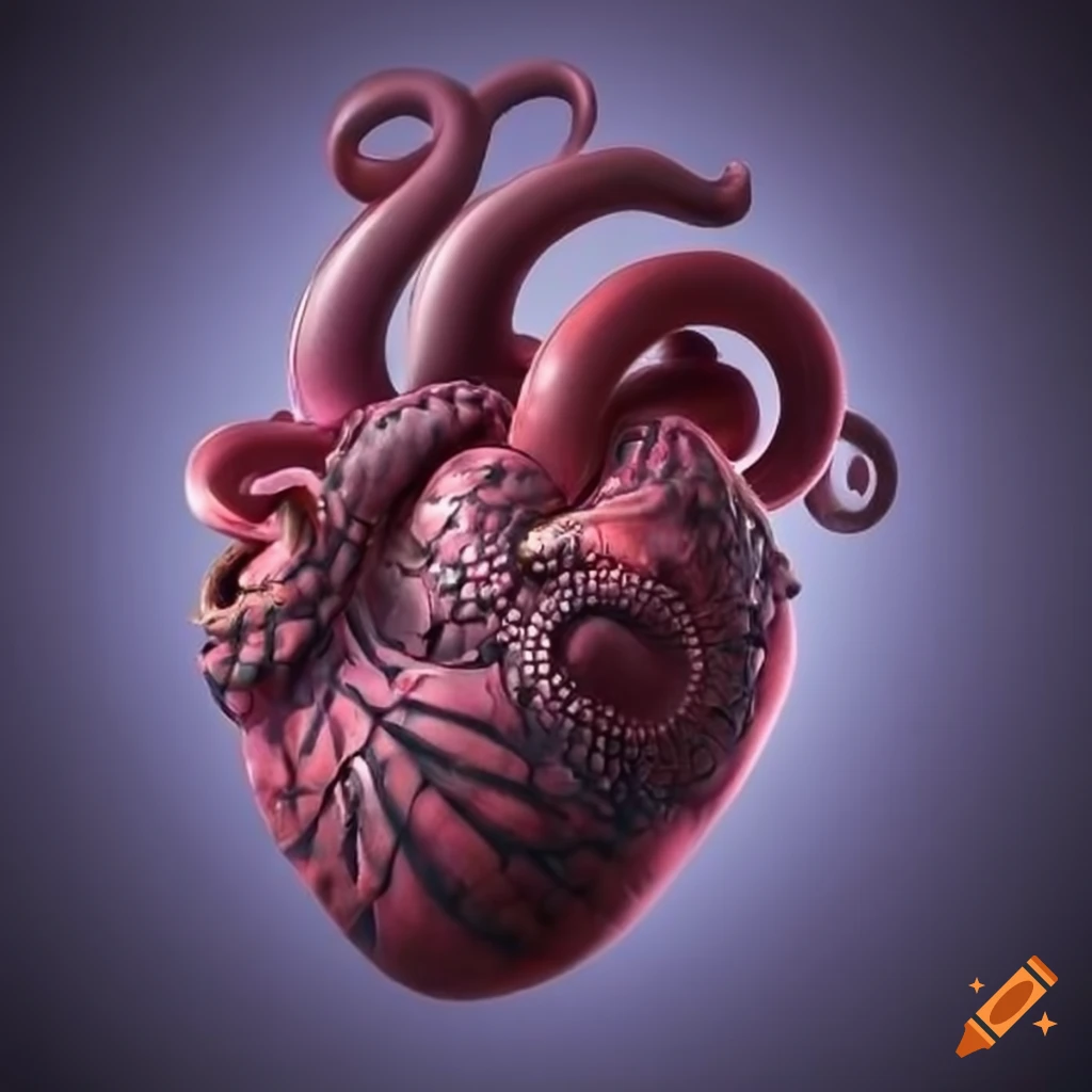 Monster heart with tentacles on Craiyon