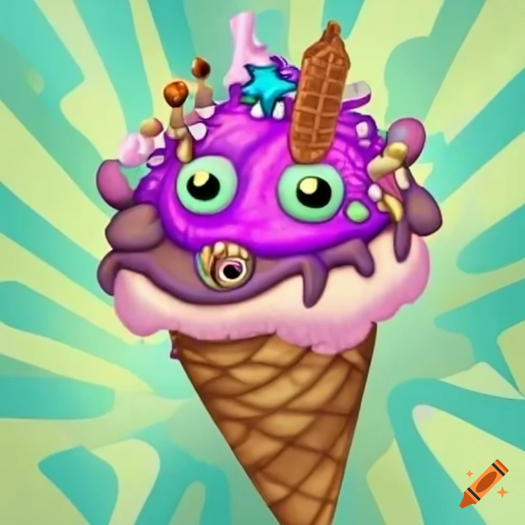 Ice cream monster from my singing monsters on Craiyon