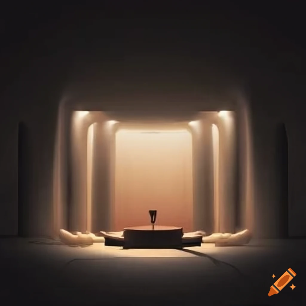 Small theater with minimal ancient greek stage design on Craiyon