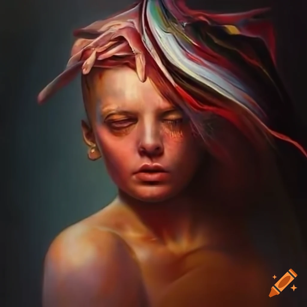 Abstract and futuristic hyper design on Craiyon