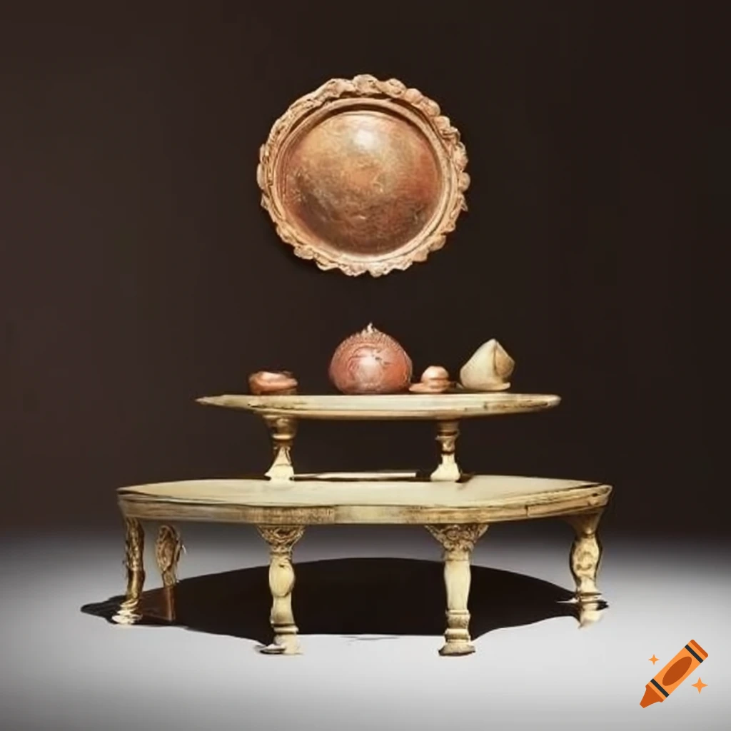 Ancient roman style decadent coffee table on Craiyon