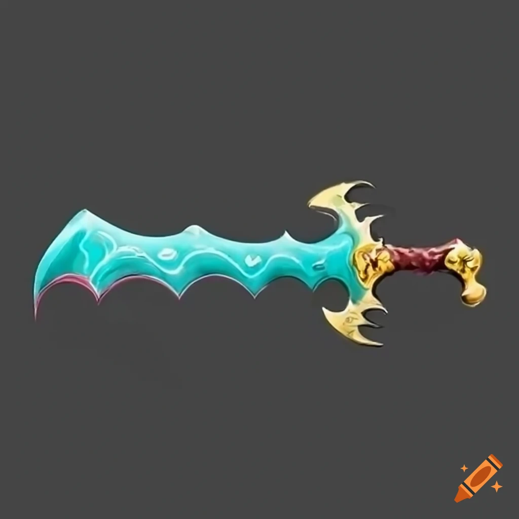 Magical curved wave sword on Craiyon
