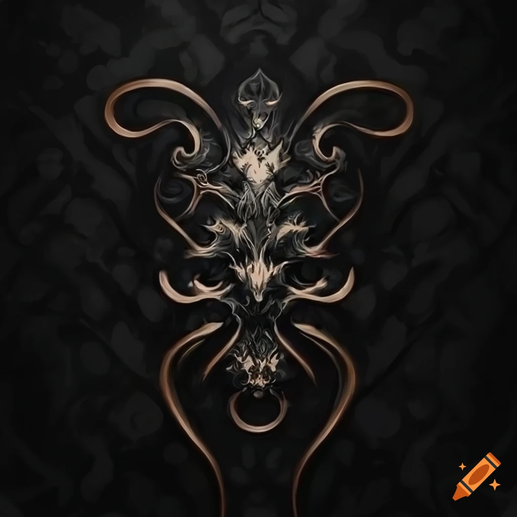 Luxury black dark art logo design on Craiyon