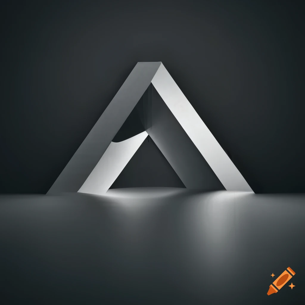 Flat black metallic building with penrose triangles optical illusion in ...