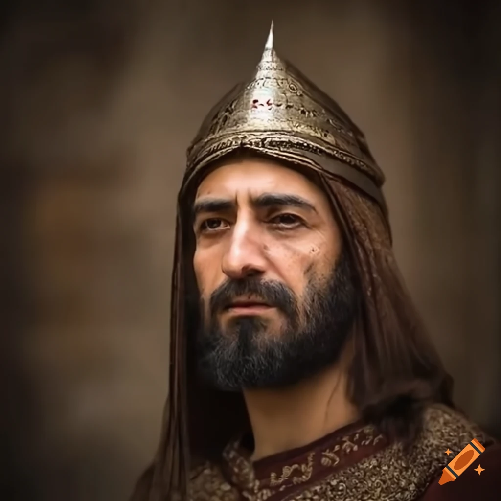 Portrait of medieval seljuk turk leader alp arslan on Craiyon