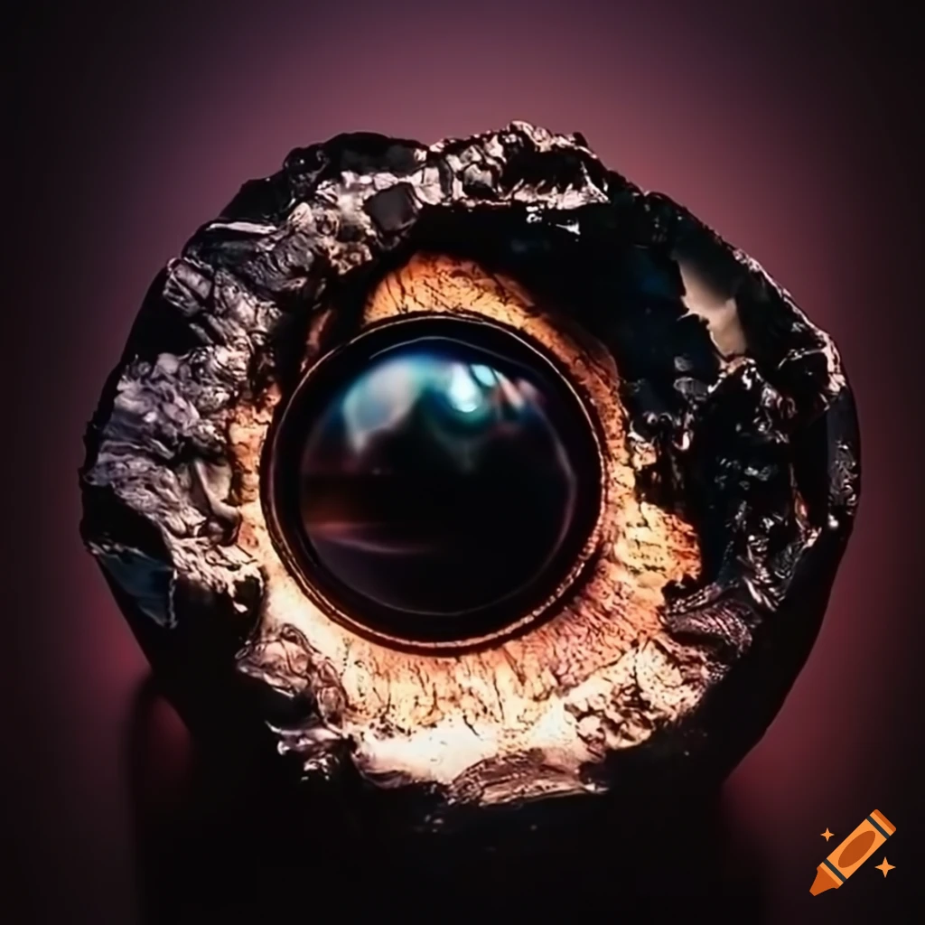 Dark magic mirror made of obsidian on Craiyon