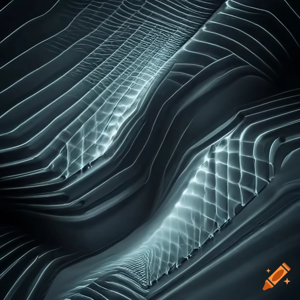 Penrose triangles optical illusion in surreal black and white building ...