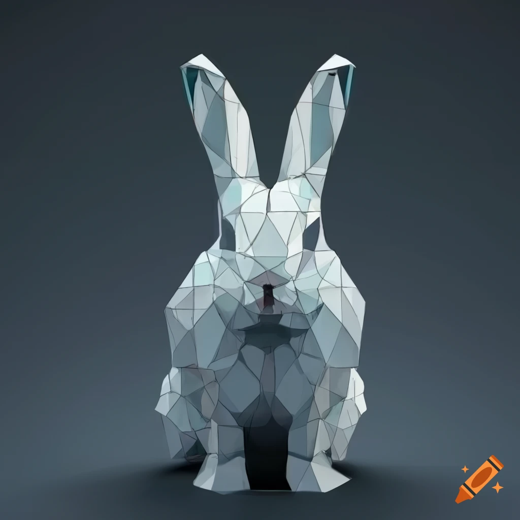 Polygon rabbit on Craiyon