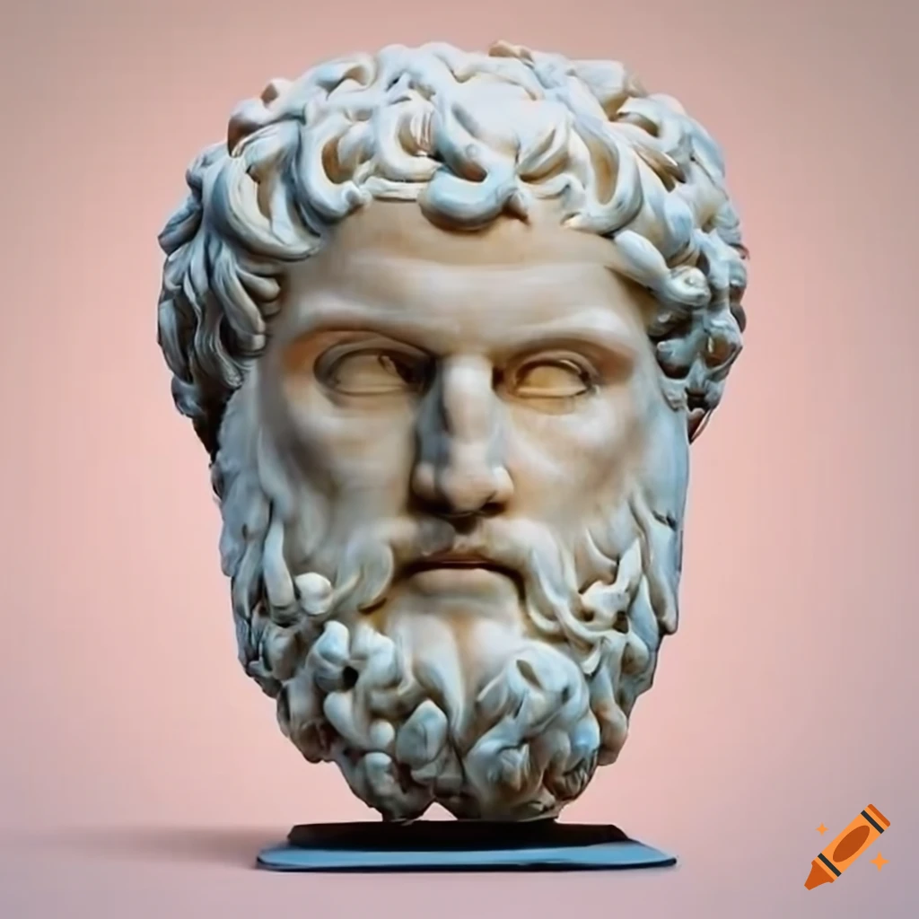 Plato philosopher statue on Craiyon