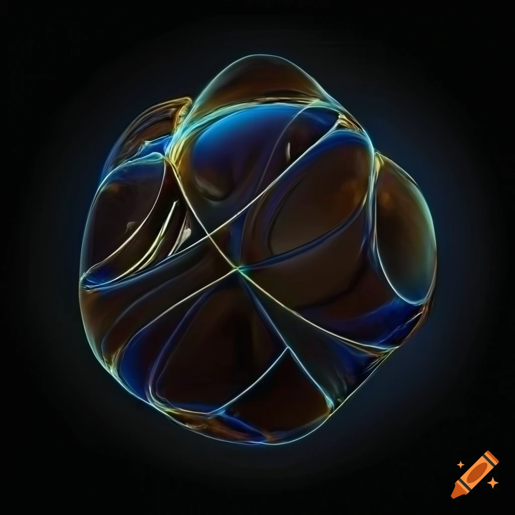 Glass hyperbolic paraboloids on a black background in a magazine ...