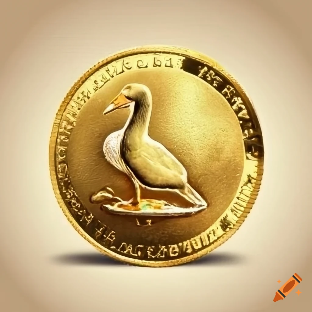 Gold coin with a goose image on Craiyon