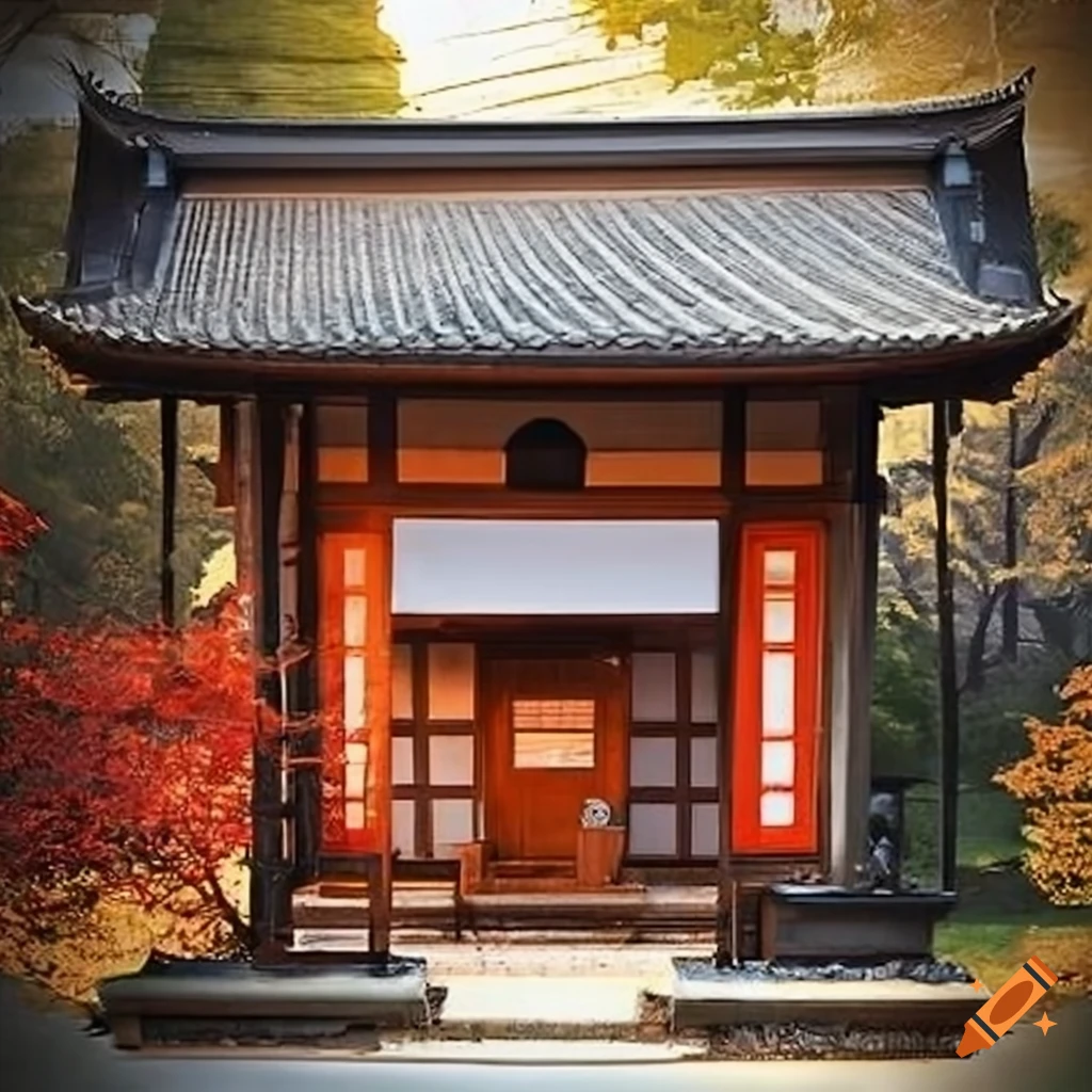 Traditional old japanese houses on Craiyon