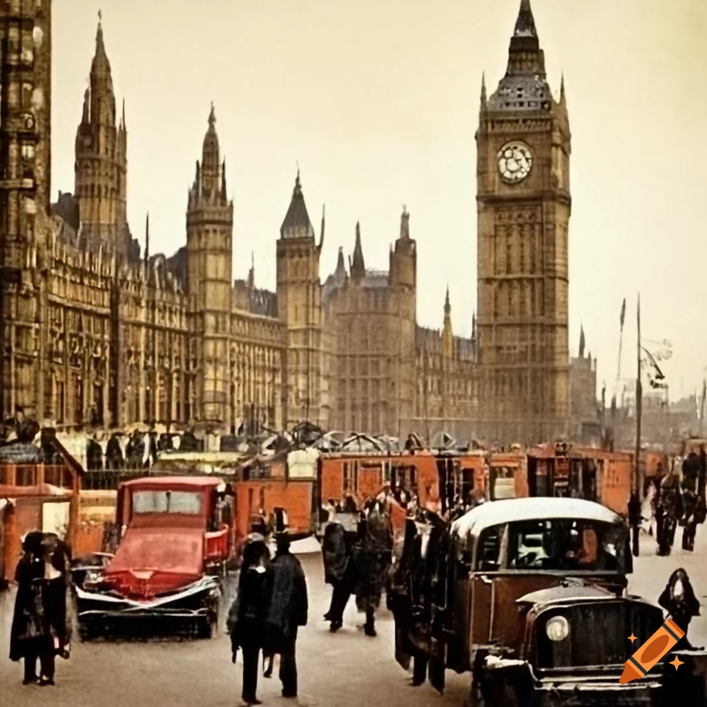 1920s london in color on Craiyon