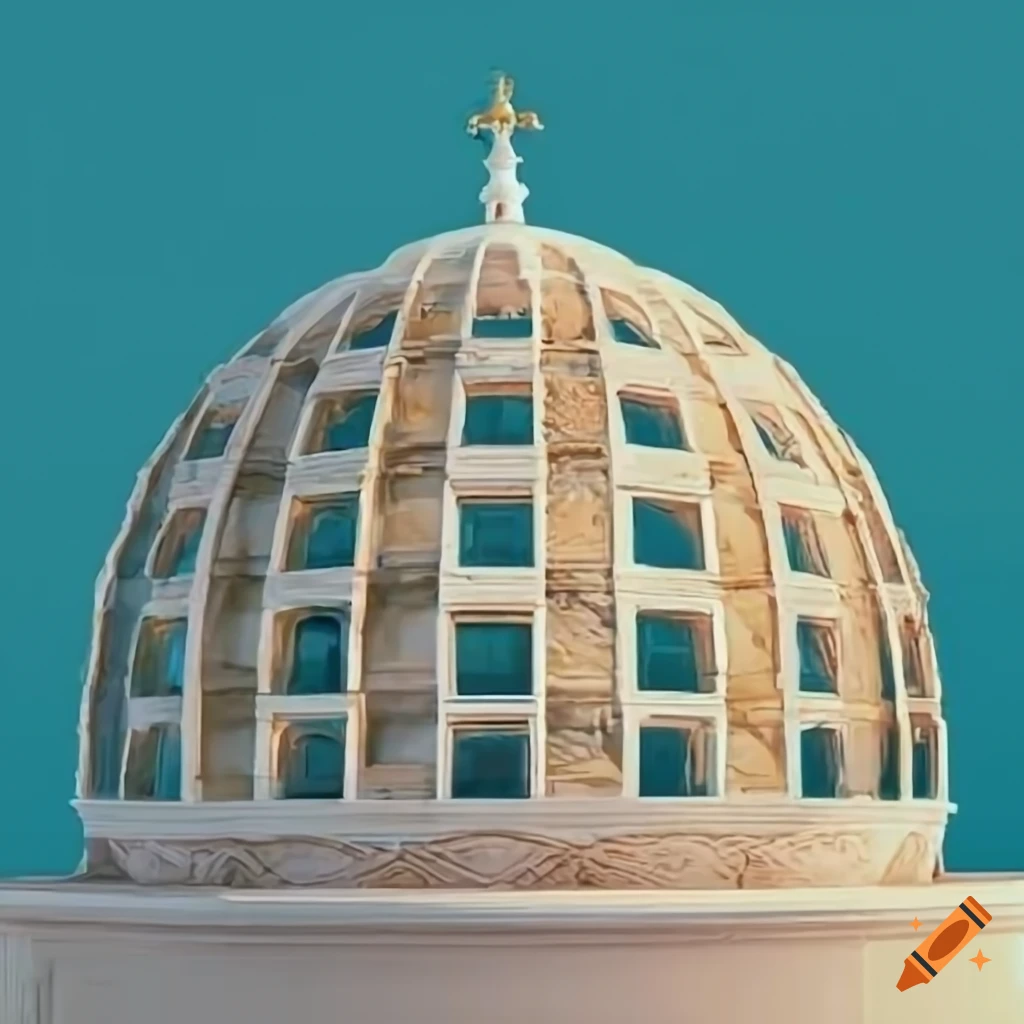 Greek architecture with intricate carvings and greenery on Craiyon