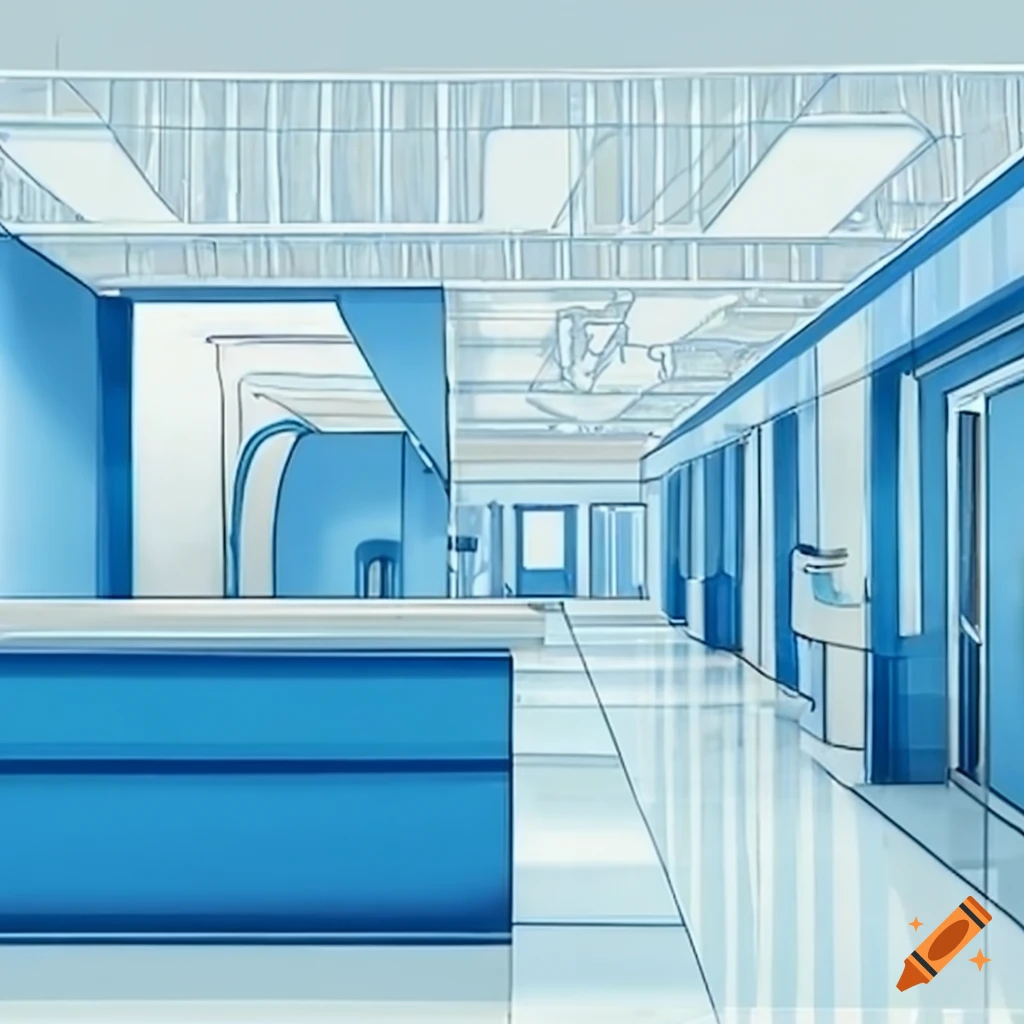 Inside a blue clinic on Craiyon